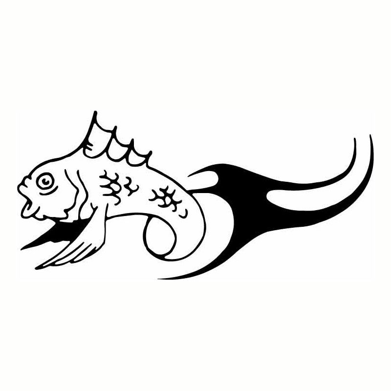 HoosierDecal Cool Fish Vinyl Decal for Boat Car Window - Hoosierdecal