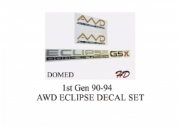 90-94 eclipse gsx awd domed decals and side pillars. DSM, ECLIPSE ...