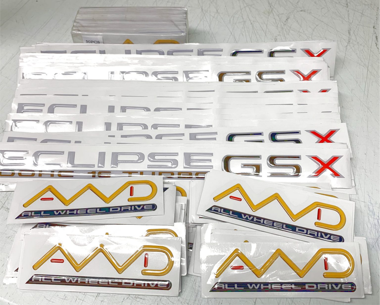 90-94 eclipse gsx awd domed decals and side pillars. DSM, ECLIPSE ...