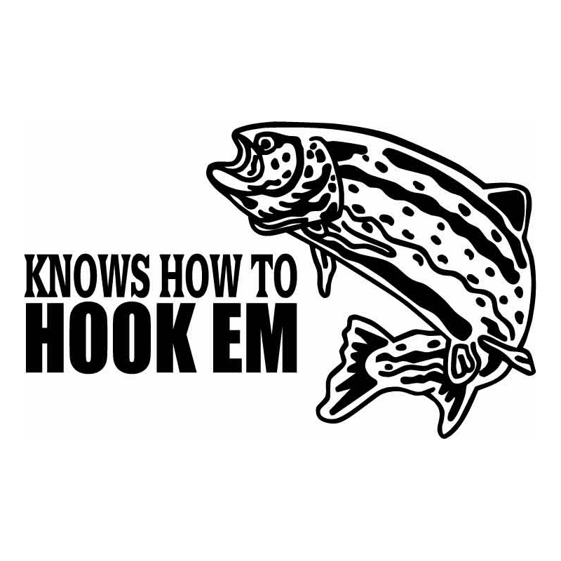 HoosierDecal Cool Fishing Vinyl Decal for Boat Car Window - Hoosierdecal