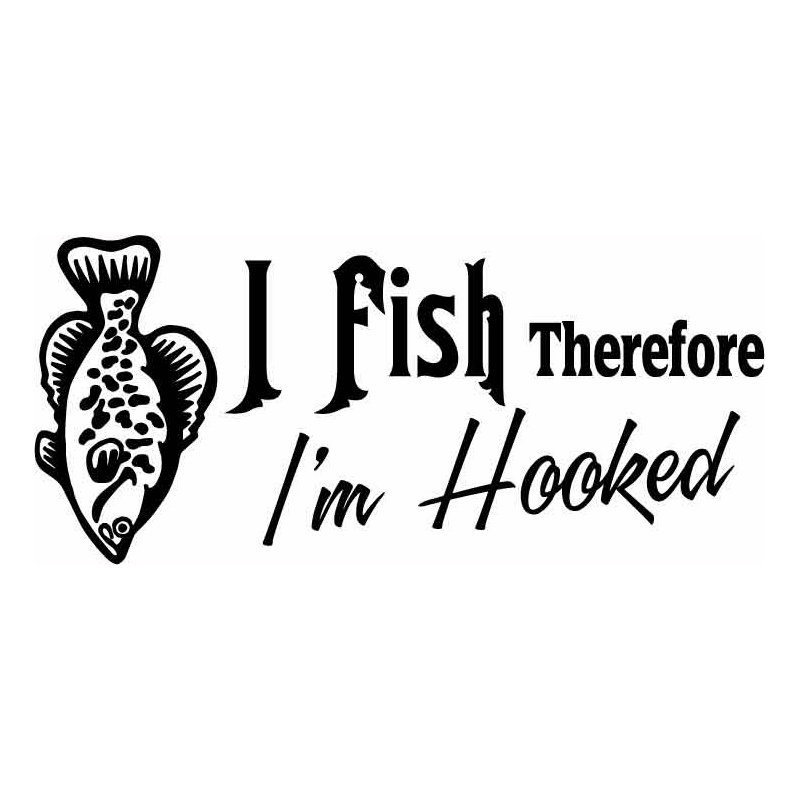 HoosierDecal Cool Fishing Vinyl Decal for Boat Car Window - Hoosierdecal