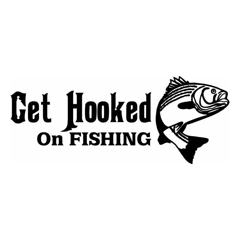 HoosierDecal Cool Fishing Vinyl Decal for Boat Car Window - Hoosierdecal