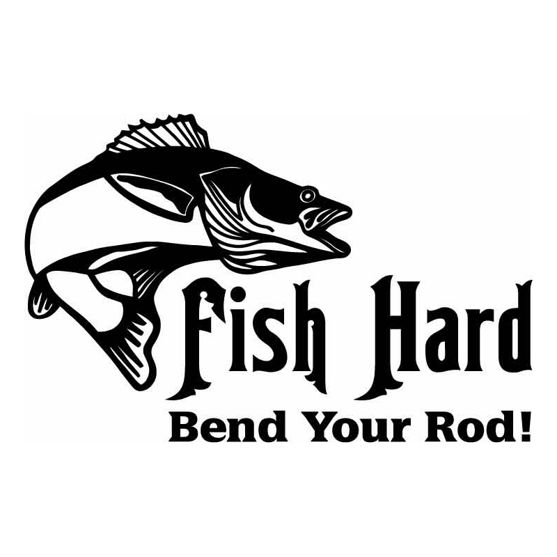 HoosierDecal Cool Fishing Vinyl Decal for Boat Car Window - Hoosierdecal