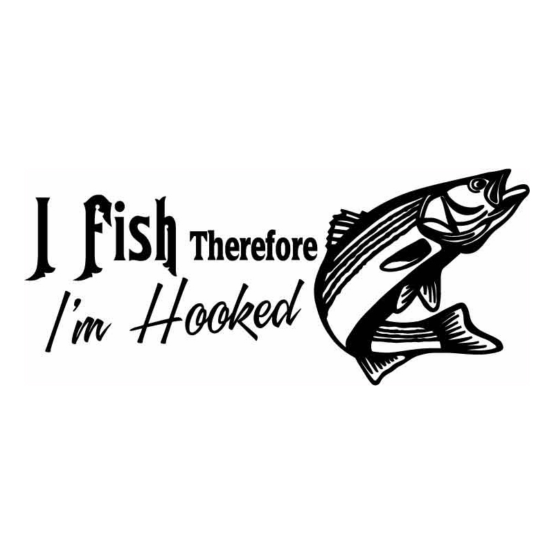 HoosierDecal Cool Fishing Vinyl Decal for Boat Car Window - Hoosierdecal