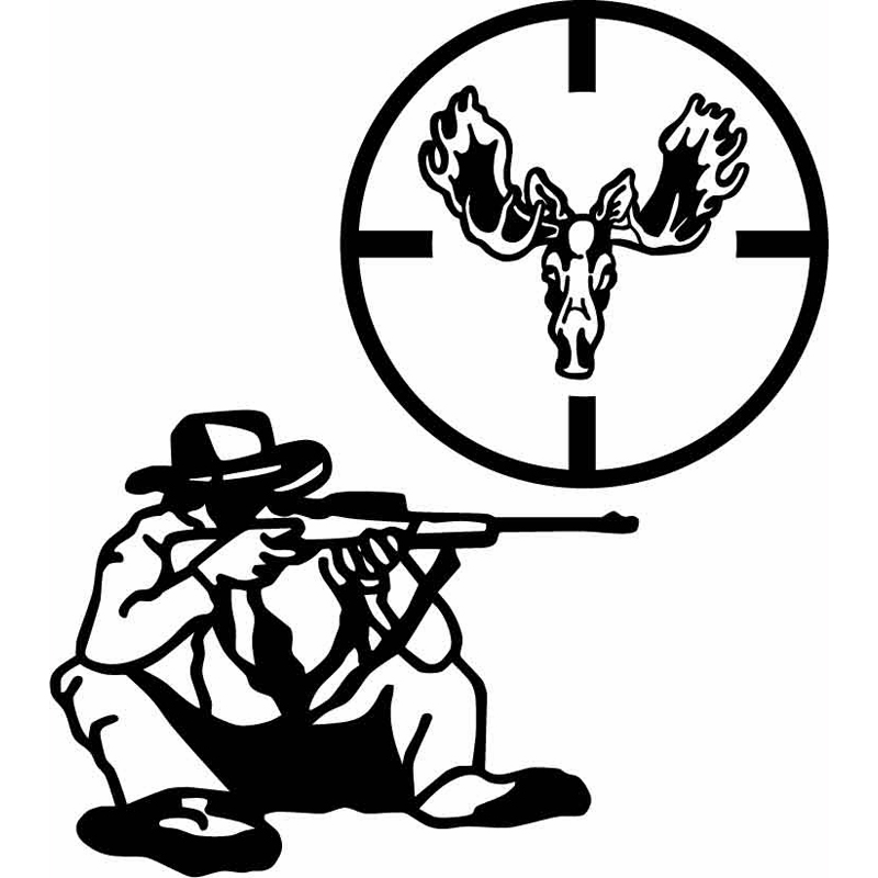 HoosierDecal Cool Hunting Vinyl Decal for Boat Car Window - Hoosierdecal