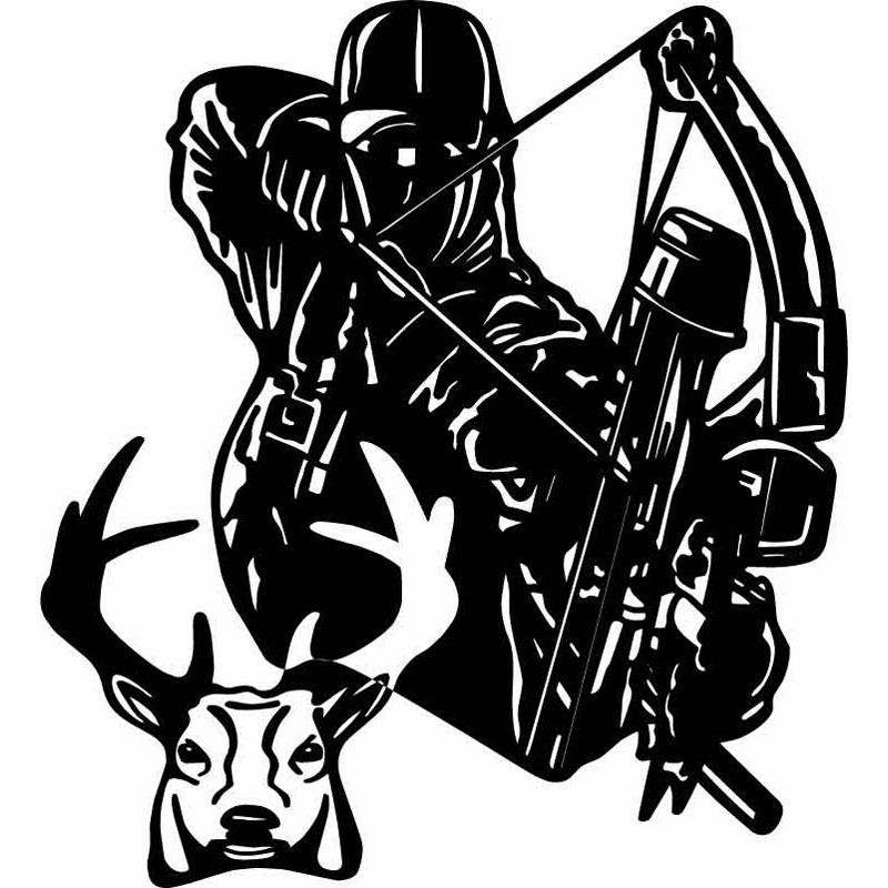 HoosierDecal Cool Hunting Vinyl Decal for Boat Car Window - Hoosierdecal