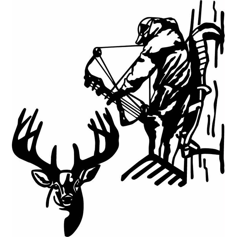 HoosierDecal Cool Hunting Vinyl Decal for Boat Car Window - Hoosierdecal