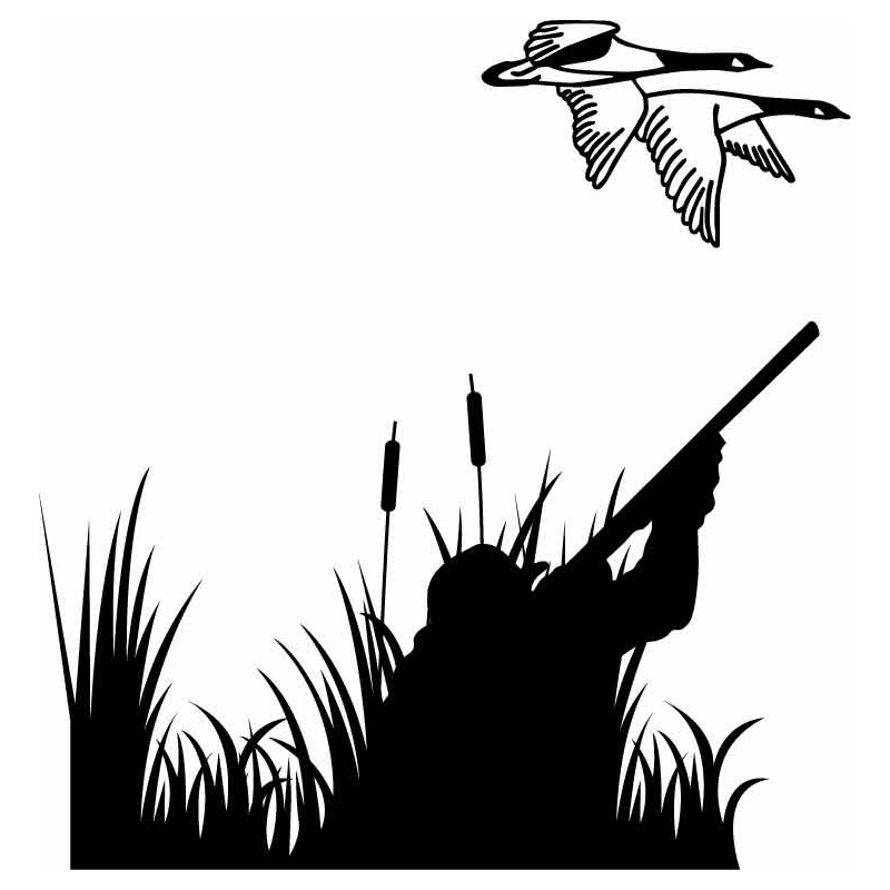 HoosierDecal Cool Hunting Vinyl Decal for Boat Car Window - Hoosierdecal