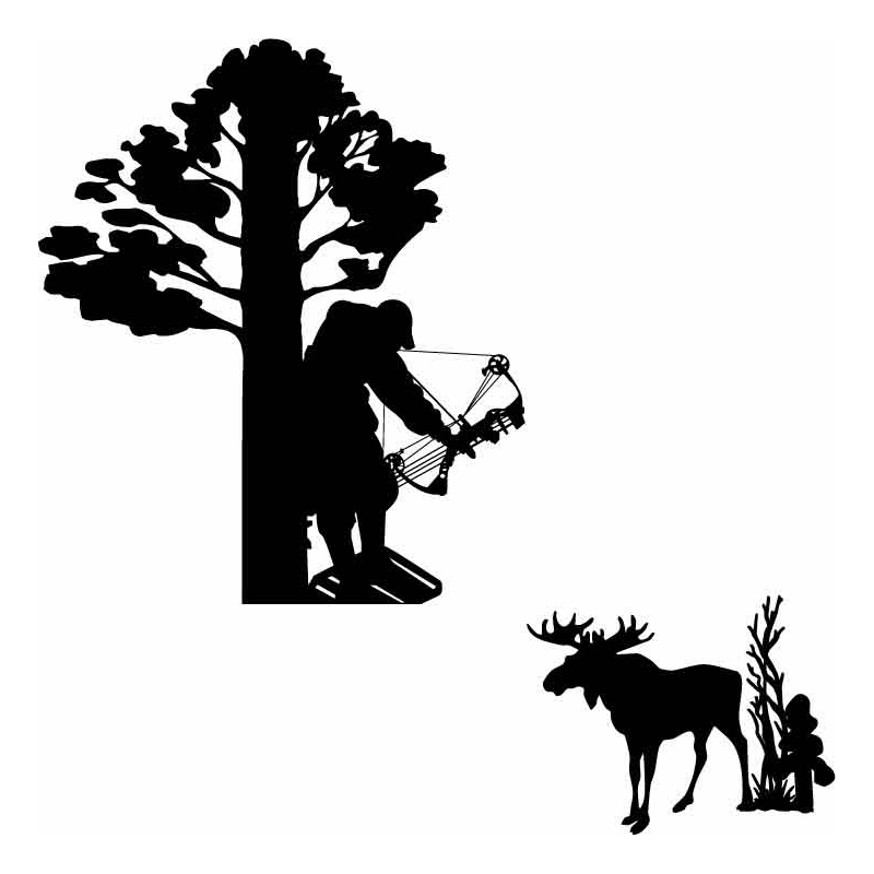 HoosierDecal Cool Hunting Vinyl Decal for Boat Car Window - Hoosierdecal