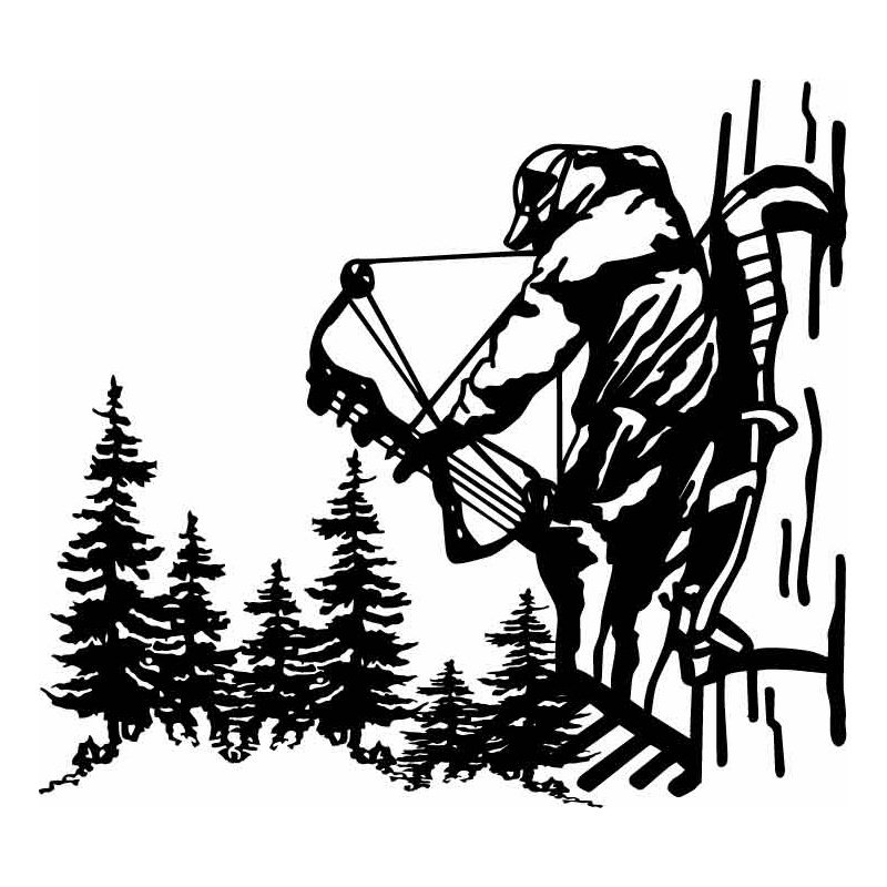 HoosierDecal Cool Hunting Vinyl Decal for Boat Car Window - Hoosierdecal