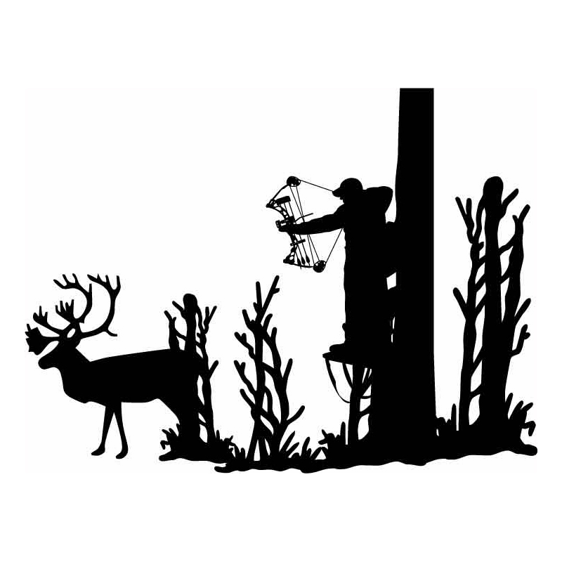 HoosierDecal Cool Hunting Vinyl Decal for Boat Car Window - Hoosierdecal