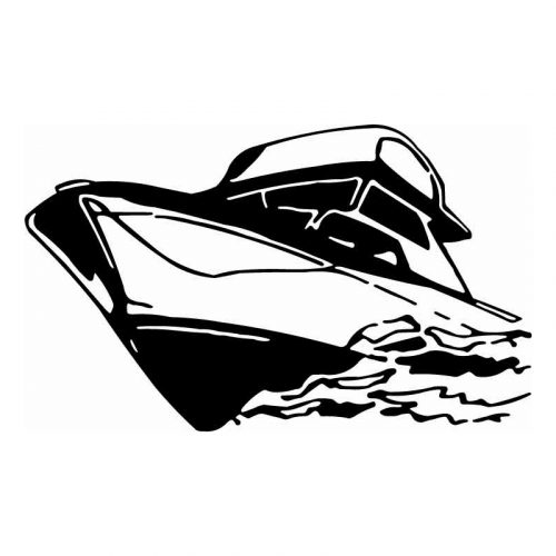 HoosierDecal Cool Speed Boat Nautical Vinyl Decal for Boat Car Window ...