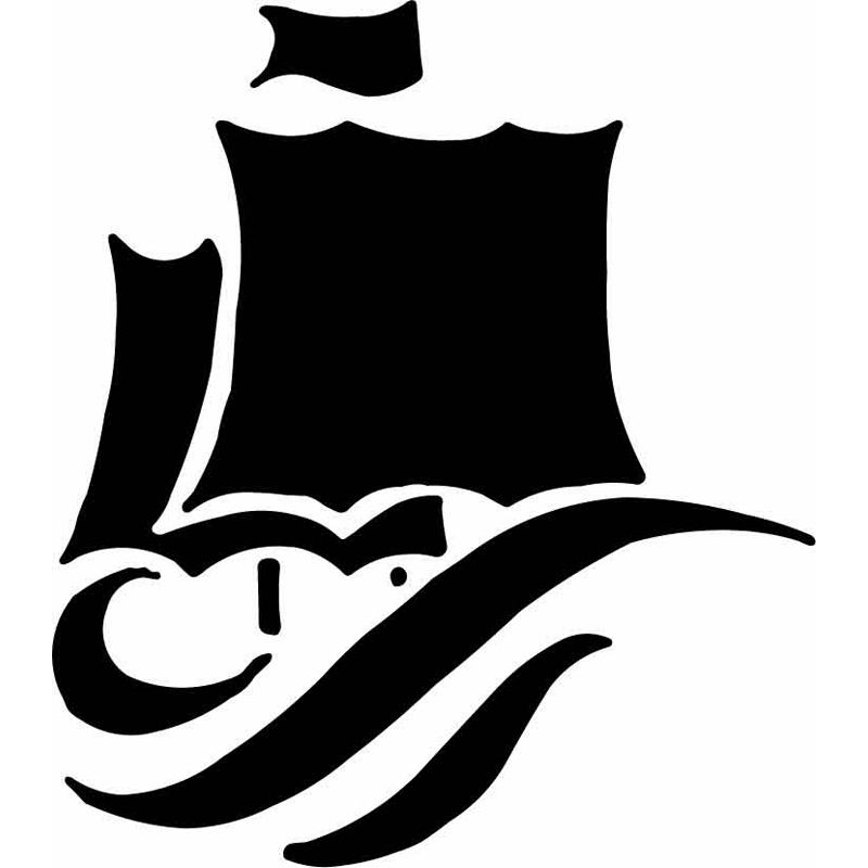 HoosierDecal Cool Ship With Sails Nautical Vinyl Decal for Boat Car ...