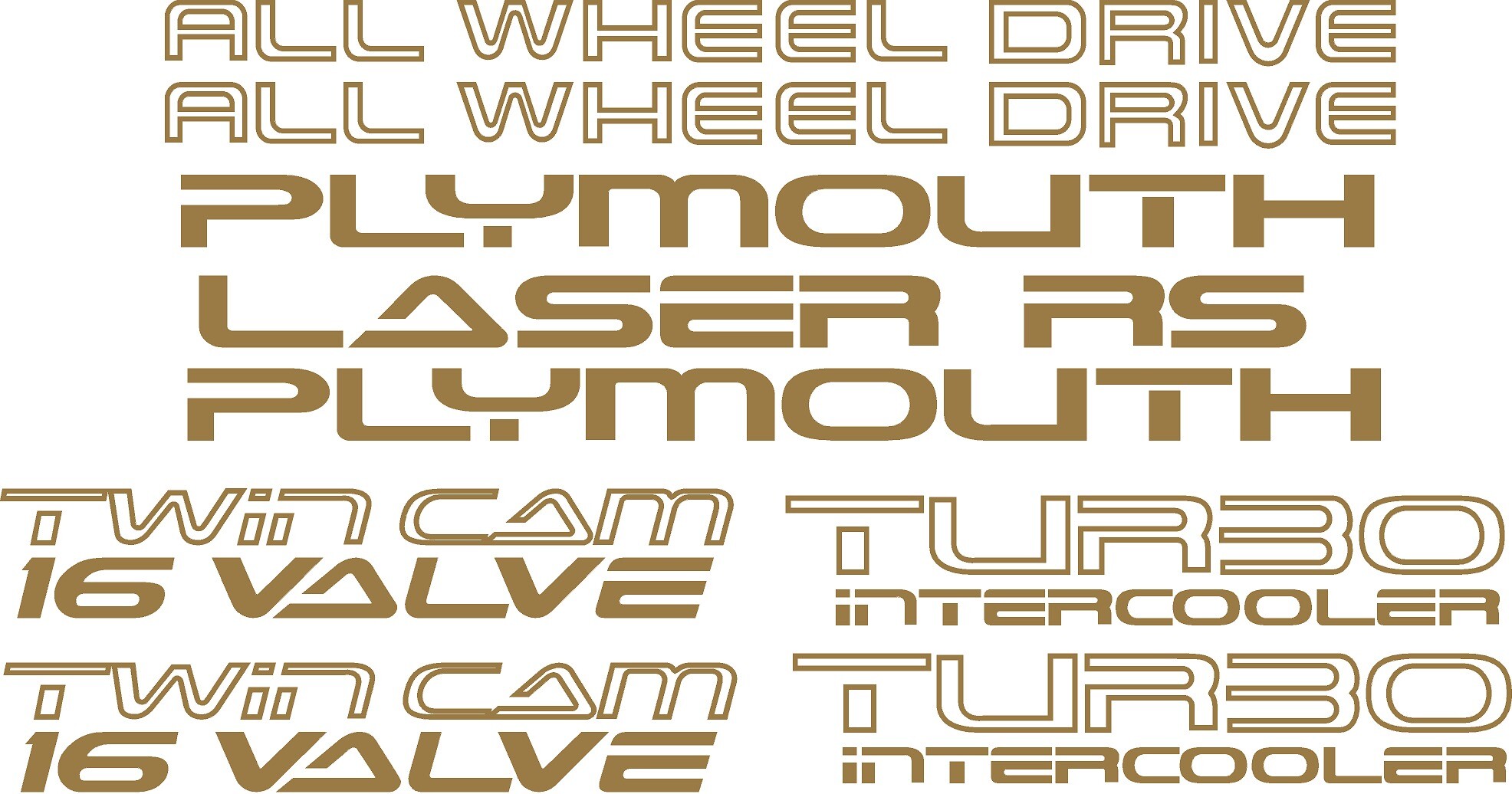 Plymouth Logo Decals