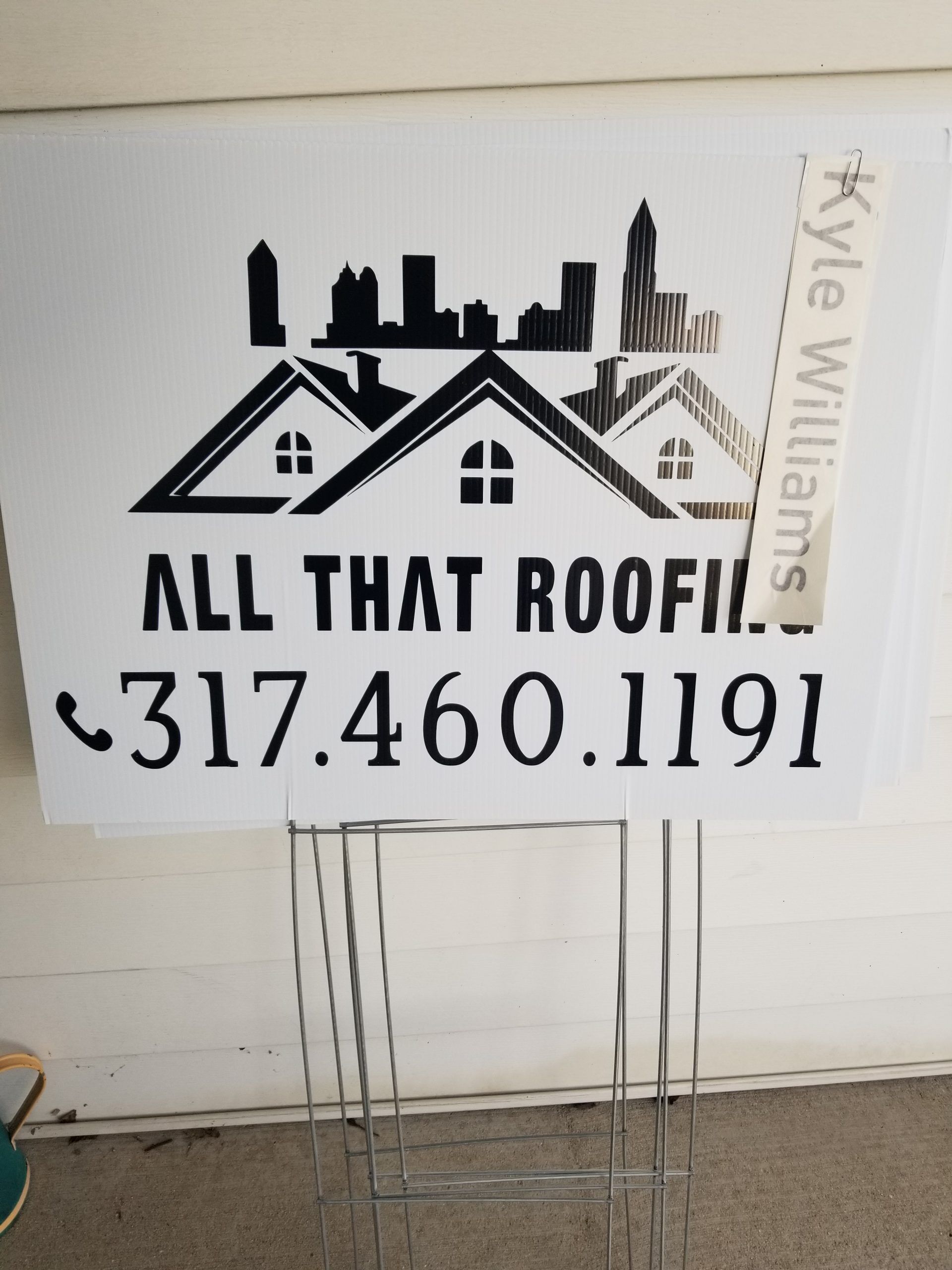 20 Double Sided Signs All That Roofing - Hoosierdecal