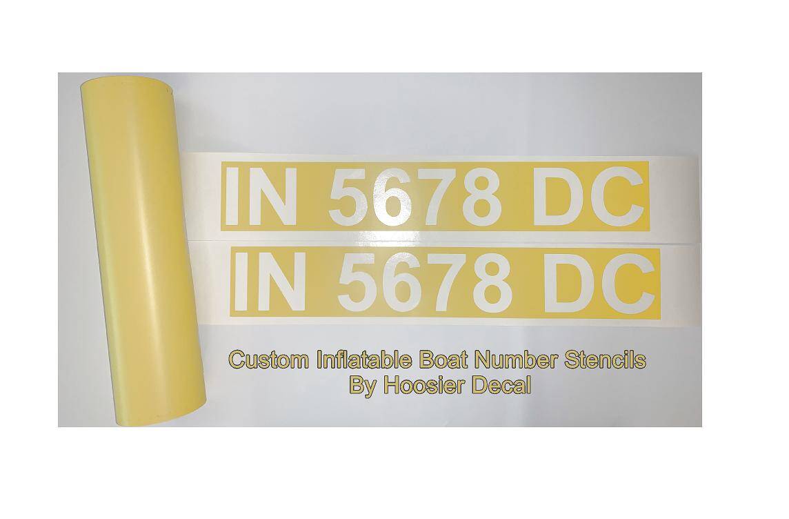 Inflatable Boat Number Stencils - Hoosierdecal