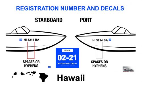 Hawaii Boat Registration Number Decal Information - Hoosierdecal