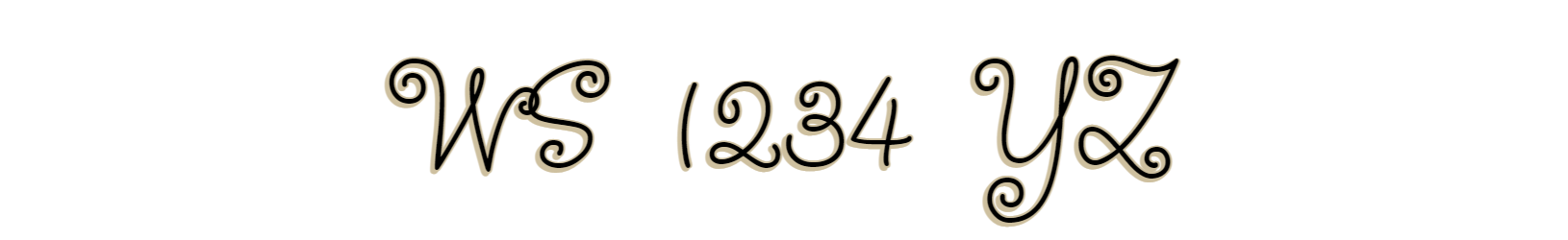 WS 1234 YZ - Hoosierdecal