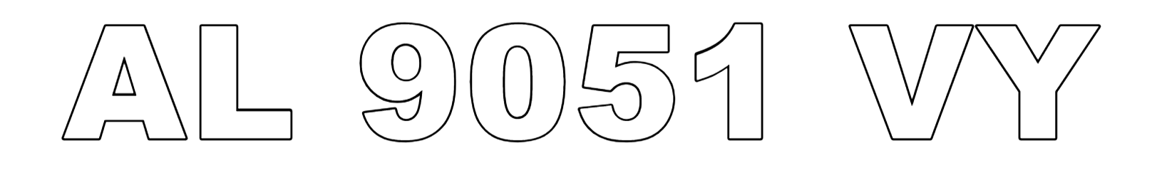 AL 9051 VY - Hoosierdecal