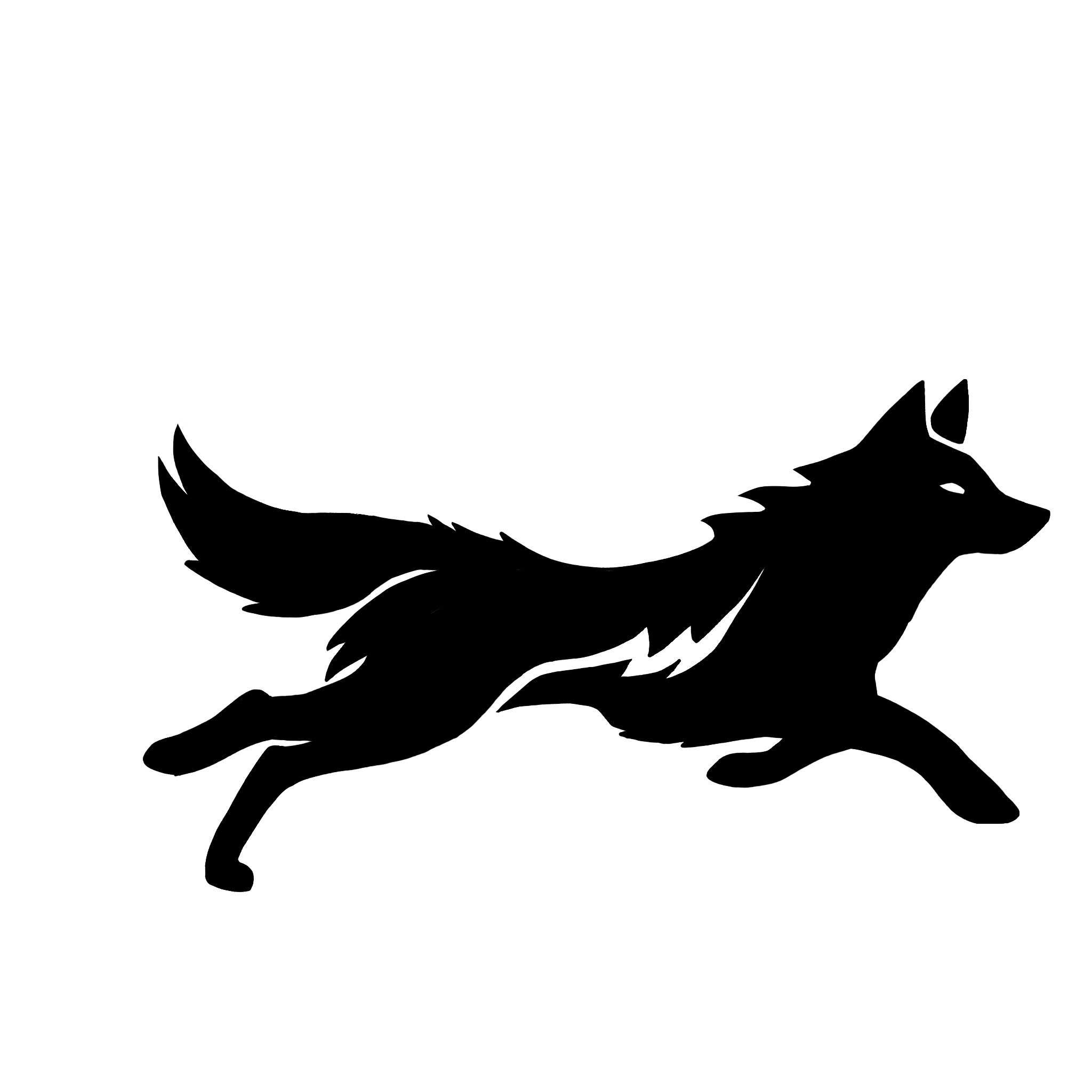 Running Wolf Decal_001 - Hoosierdecal