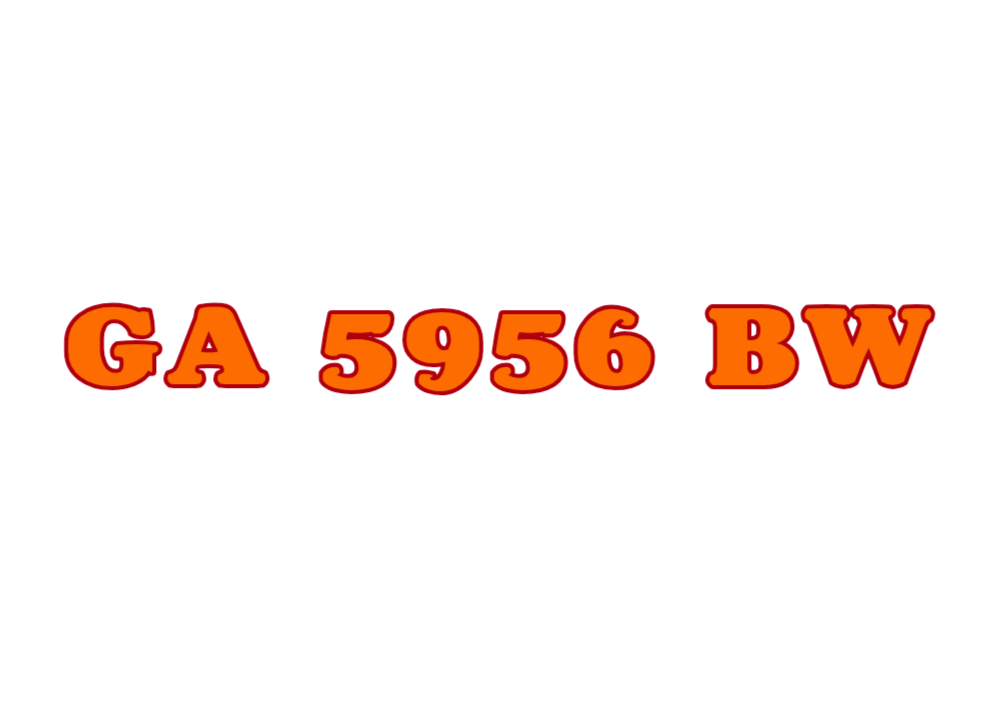 GA 5956 BW - Hoosierdecal